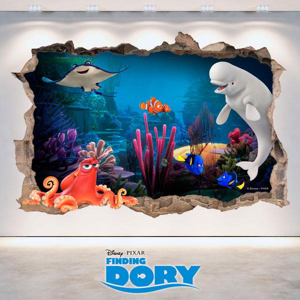 🥇 Vinyl Disney Finding Dory hole 3D wall 🥇