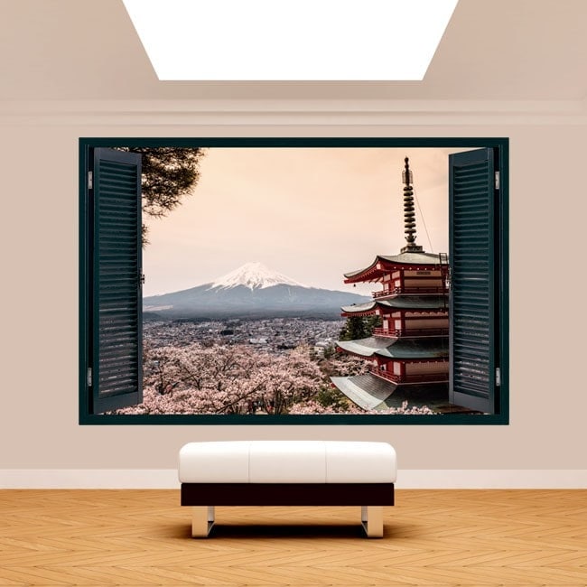 🥇 3D Pagoda window Mount Fuji 🥇