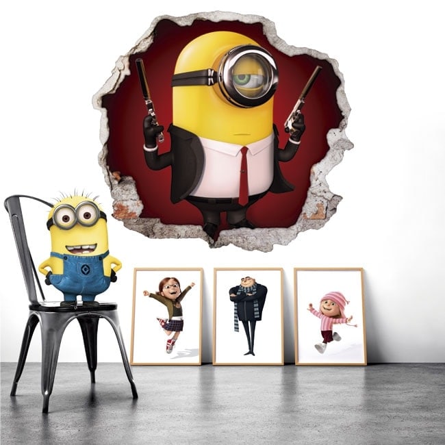 🥇 Wall stickers minion hitman 3D 🥇