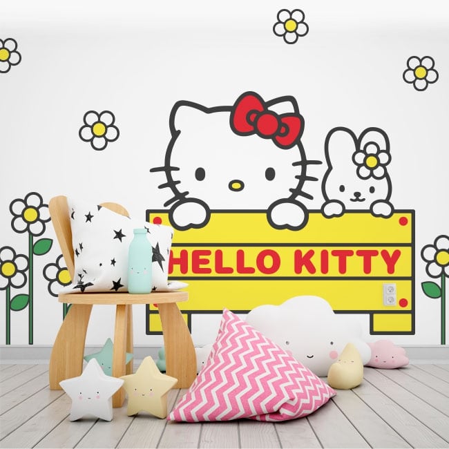 Hello Kitty Wall Stickers Buy Lanstick Vinyl Multicolor Hello Kitty