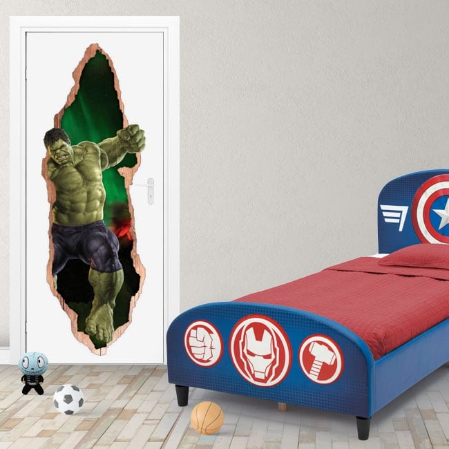 🥇 Vinyl marvel doors 3d hulk 🥇