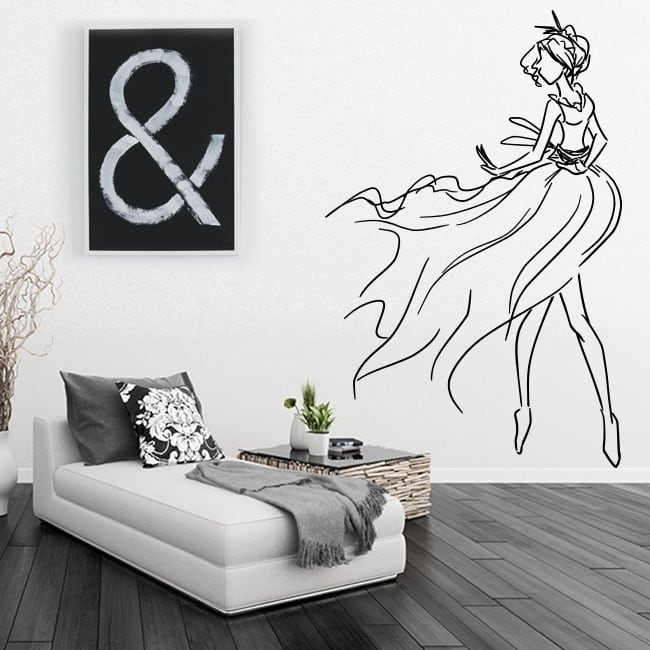 🥇 Decorative vinyl and stickers woman silhouette 🥇