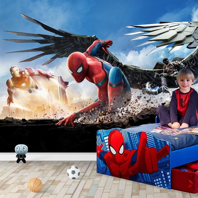 🥇 Vinyl photo murals spiderman homecoming 🥇