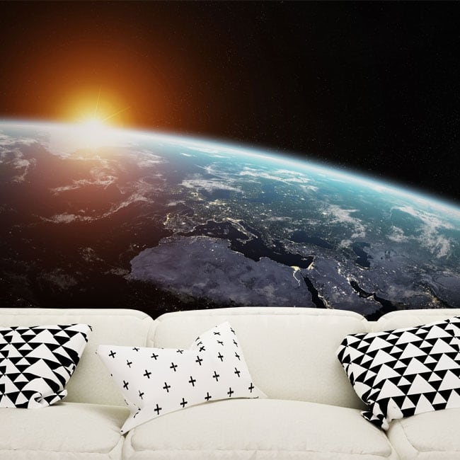 🥇 Wall murals planet earth and sun 🥇