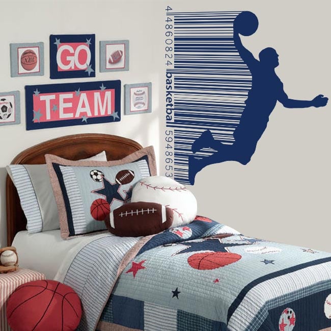 🥇 Vinyl and stickers basketball barcode 🥇
