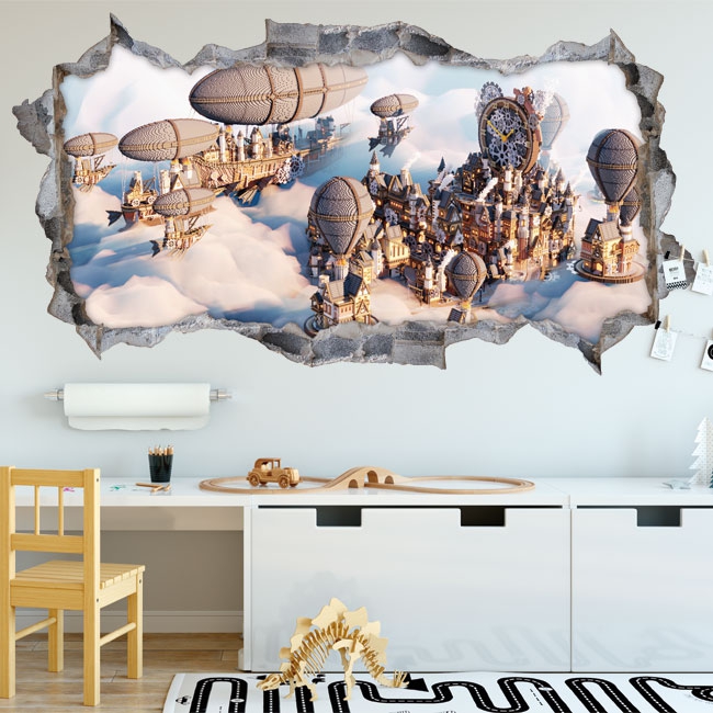 Minecraft Vinyl Wall Decals 3d Hole Vinyls And Stickers Minecraft