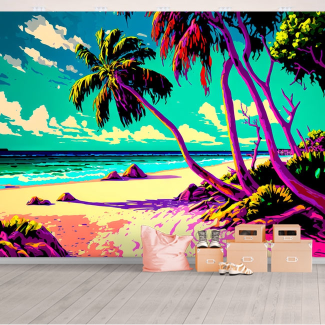 🥇 Wallpaper or wall mural caribbean landscape beach color 🥇