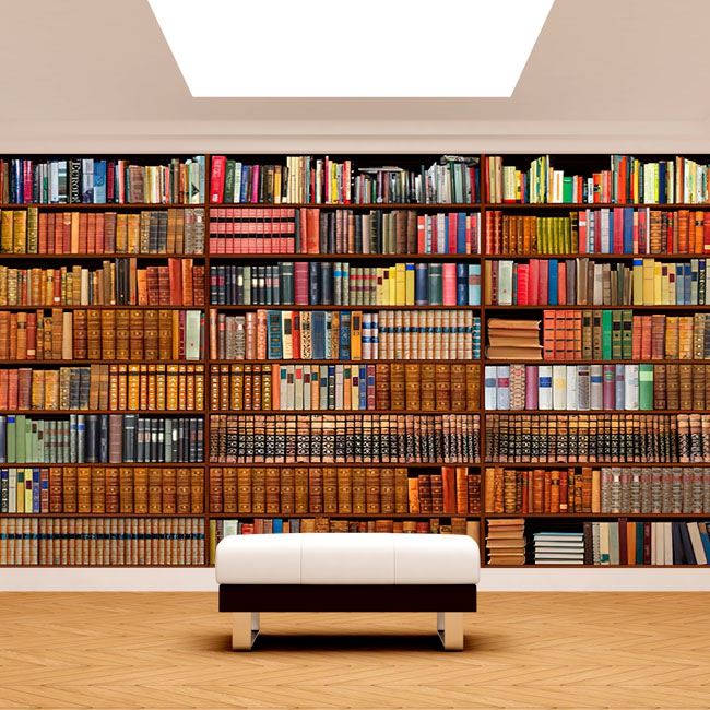 Library Book Wallpaper Mural