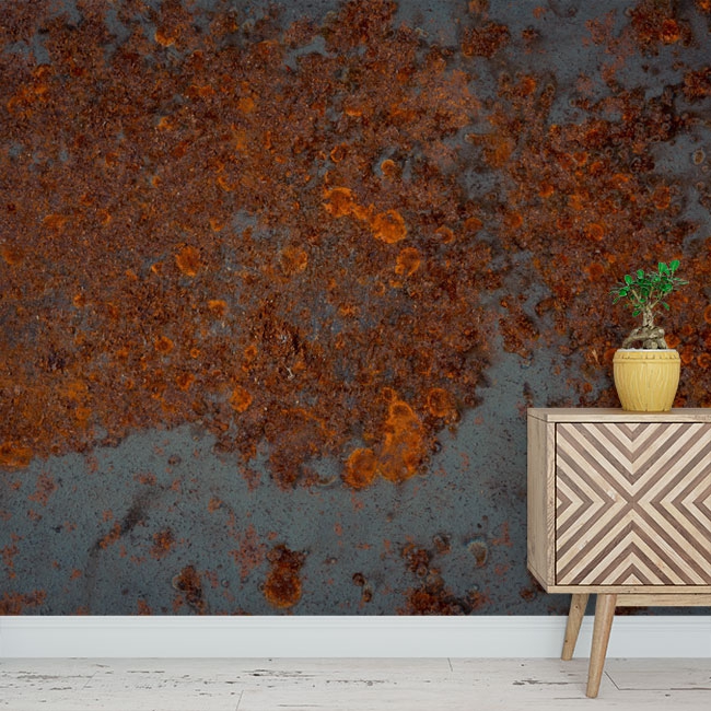 🥇 Wall mural or wallpaper texture rust gray wall decoration 🥇
